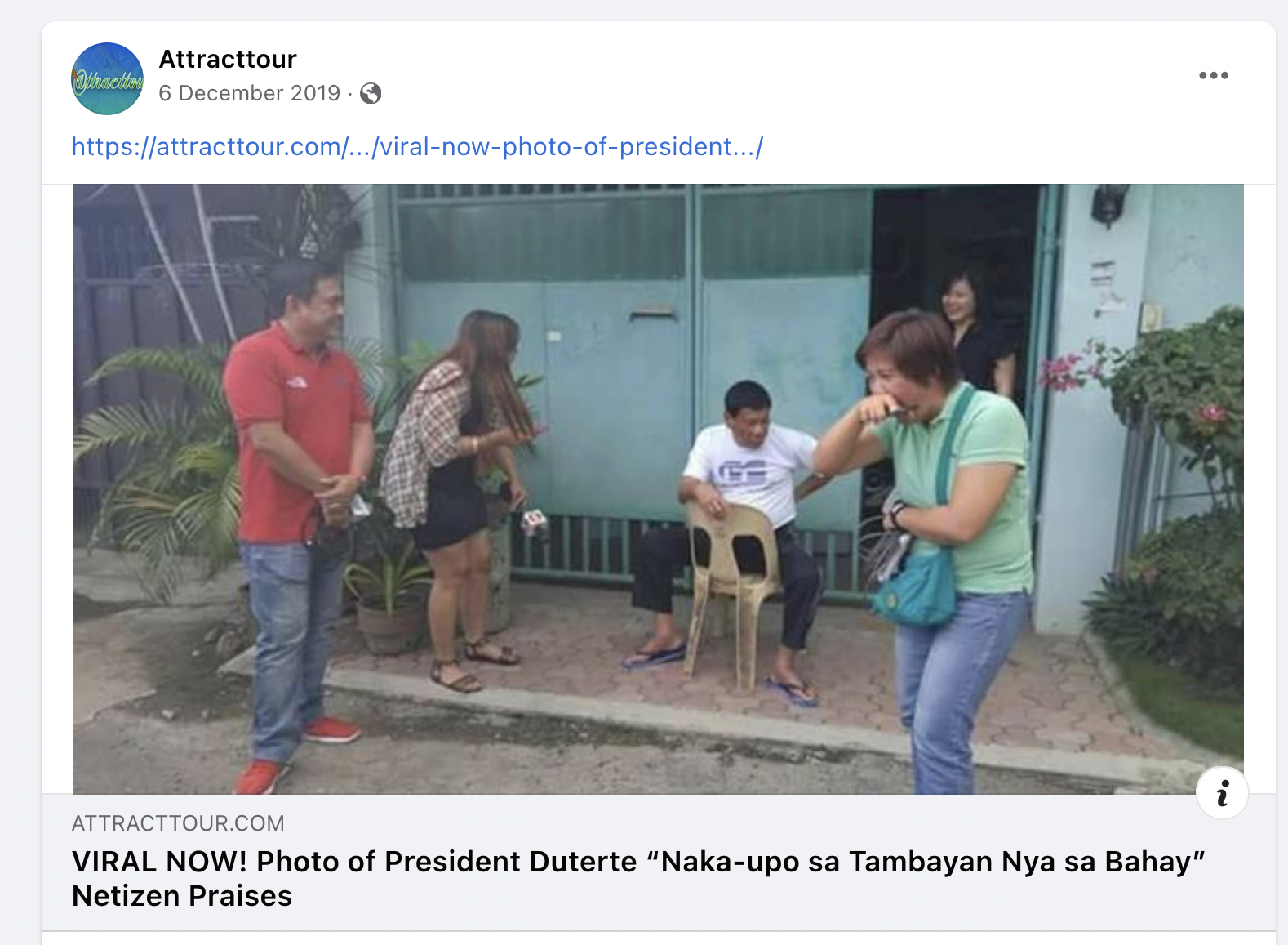 FACT CHECK: Ex-President Duterte viral photo hanging out outside Davao ...